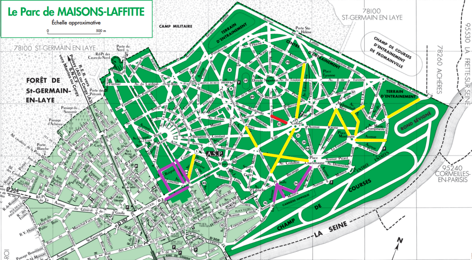 Parc de Maisons-Laffitte : Règles de stationnement dans le parc